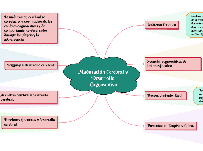 Maduración Cerebral Y Desarrollo Cognoscit Mind Map
